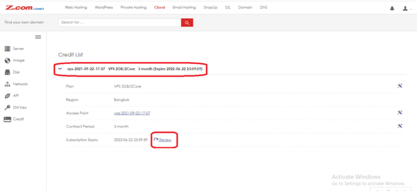 How to renew the Monthly VPS contract? – Support Desk