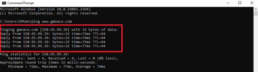 How to Ping the Domain – Support Desk