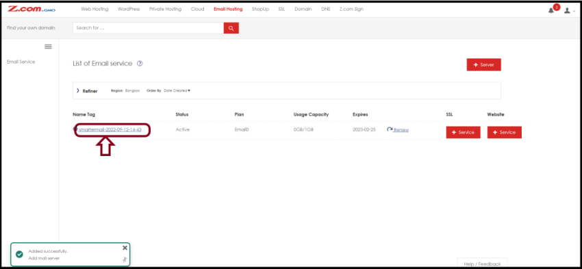 How to Setup Email Hosting Server in the Z.com Portal? – Support Desk