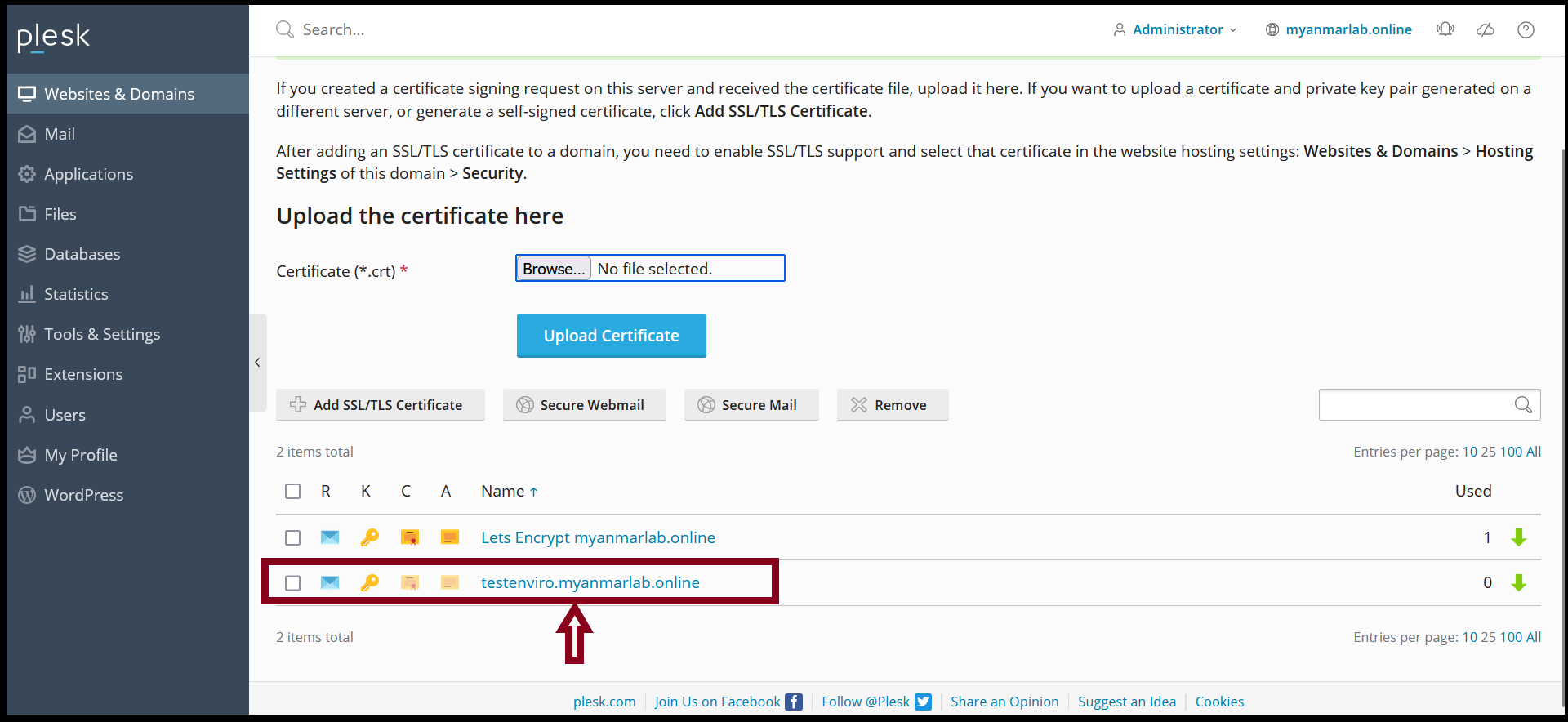 How to Generate CSR in Plesk Server? – Support Desk