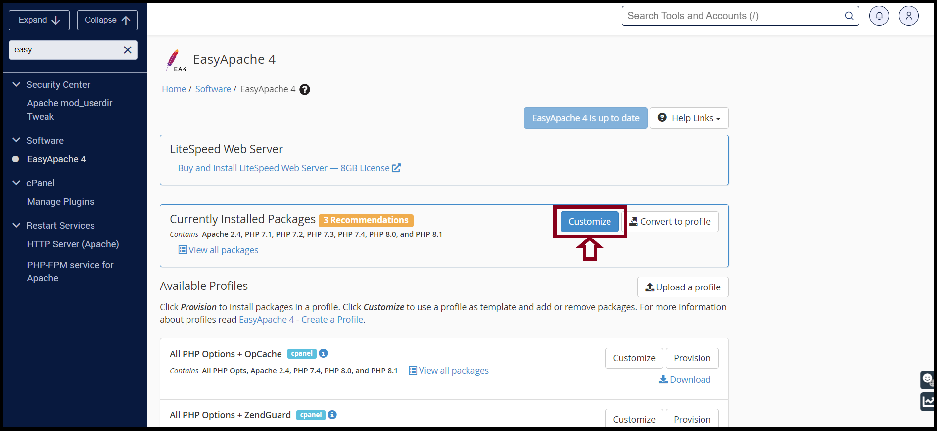How to install PHP Version on WHM (PrivateHosting)? – Support Desk