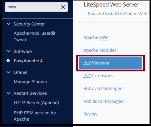 How to install PHP Version on WHM (PrivateHosting)? – Support Desk