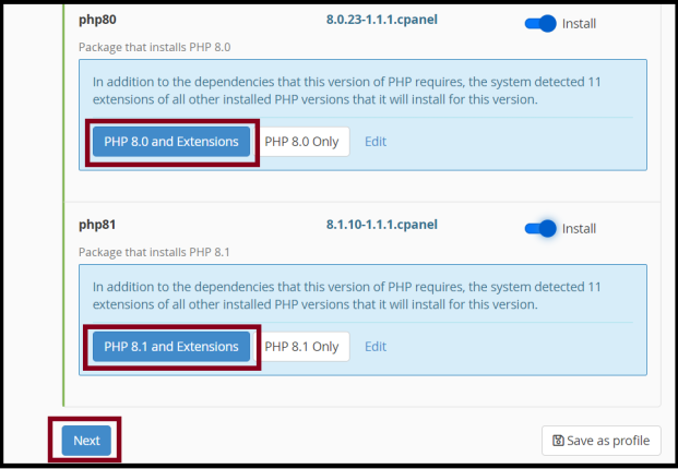 How to install PHP Version on WHM (PrivateHosting)? – Support Desk