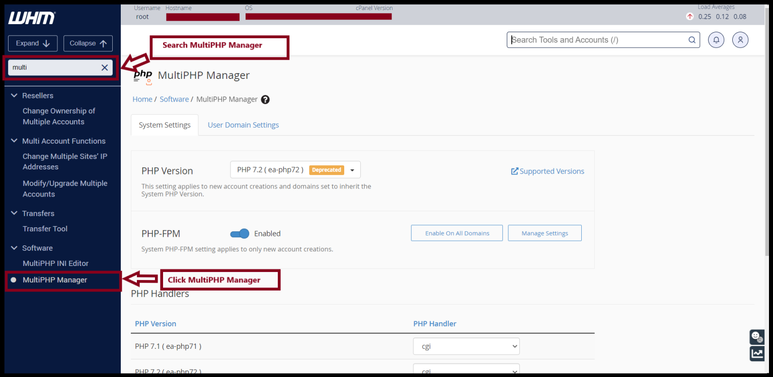 How to install PHP Version on WHM (PrivateHosting)? – Support Desk