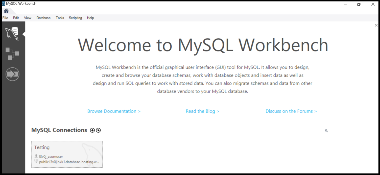 How to access the Database by using MySQL Workbench? – Support Desk